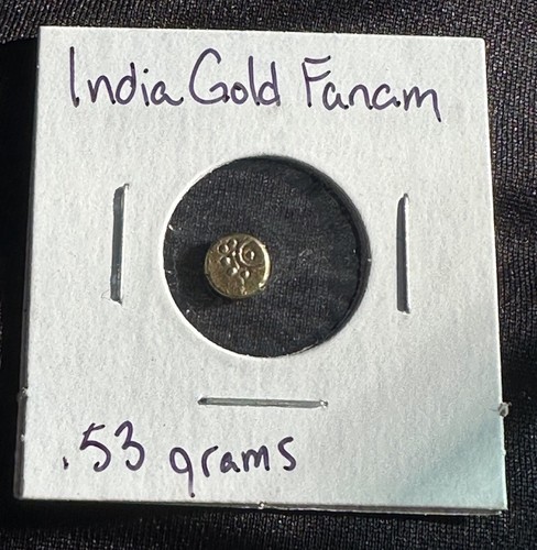 India Gold Fanam Gold Coin .53 Grams | eBay