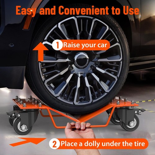 Car Dolly Wheel Tire Dolly 2 PCS Heavy Duty Skate Auto Repair Dolly ...