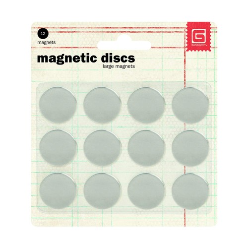 BasicGrey Silver Decorative Magnet Snaps 12 Pairs for Crafting Projects ...
