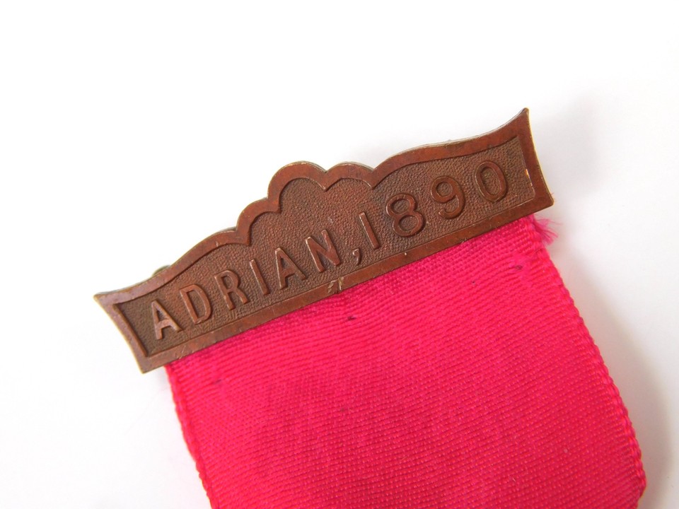 Antique US Civil War Veteran GAR 1890 Michigan Encampment Badge Medal ...