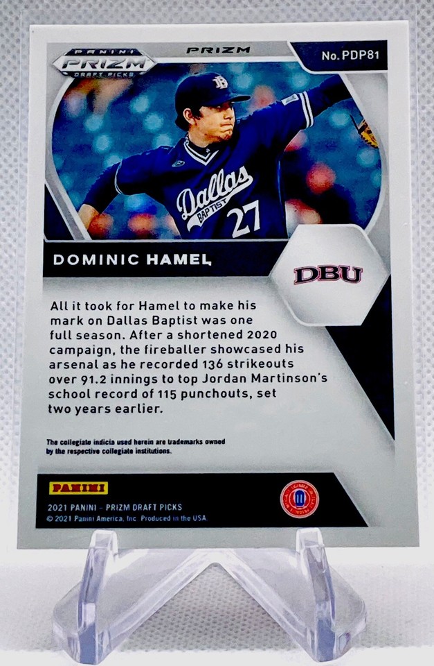 2021 Panini Prizm Draft Picks Dominic Hamel Pink Velocity Prizm #PDP82 ...