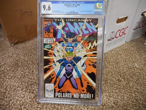 Uncanny X-Men 250 cgc 9.6 Marvel 1989 Polarix Kazar Zaledane Wolverine ...
