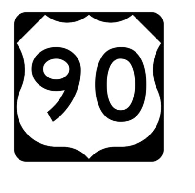 5" us route 90 highway road sign bumper sticker decal usa made | eBay