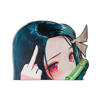 Nezuko Cute Girl Demon Anime Slayer Peeker Sticker decal Car Laptop ...