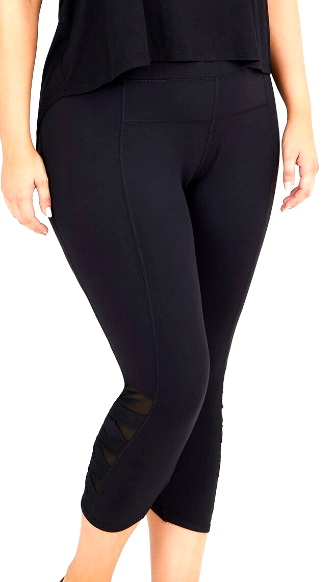 TS TAKING SHAPE plus size XS / 14 Mesh Me Up Crop Leggings gym sport ...