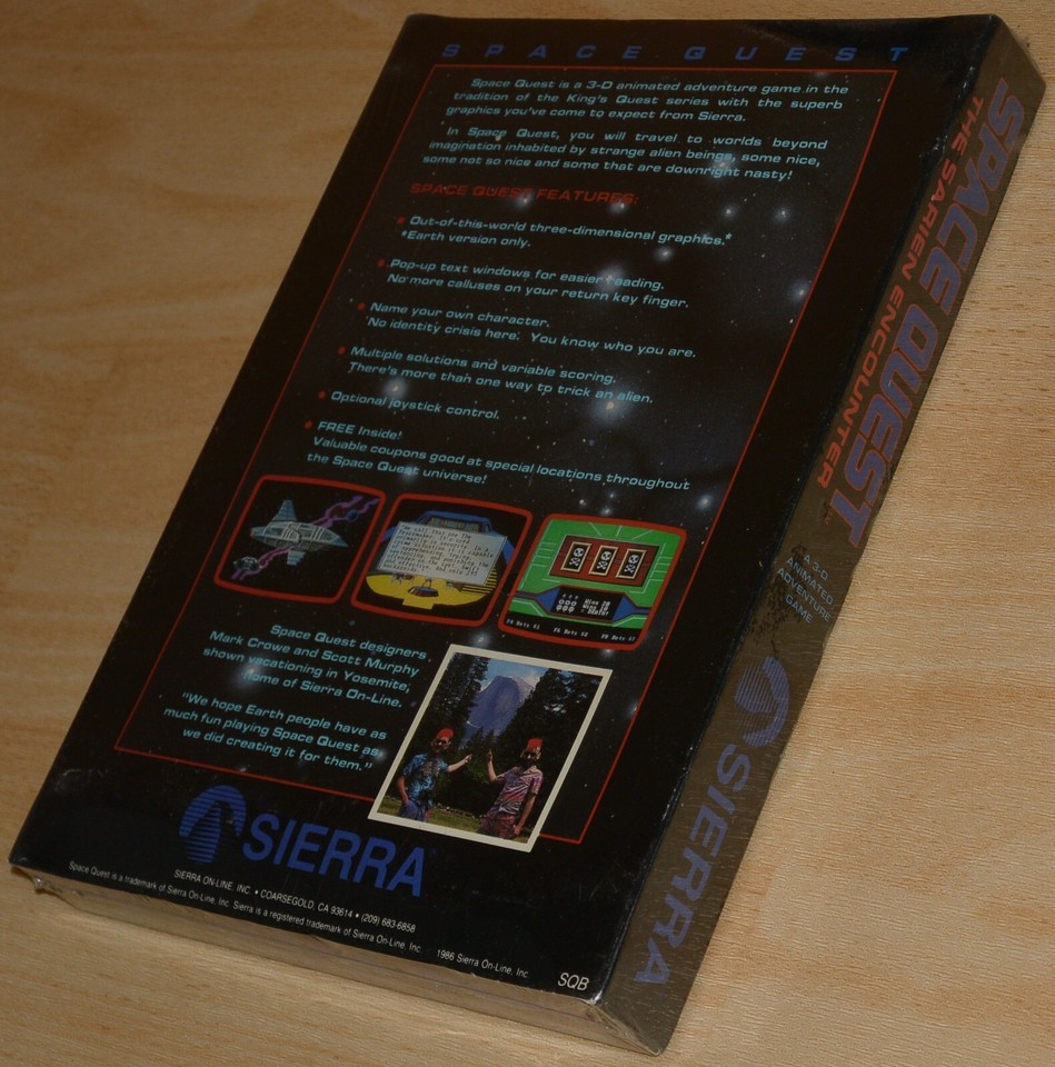 SPACE QUEST Sarien Encounter Commodore Amiga ~ BIG boxed ~ NEW/SEALED ...