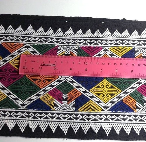 VINTAGE LAOTIAN TEXTILE SILK WEAVING ARTISTIC FRAGMENT LAOS COLORFUL ...