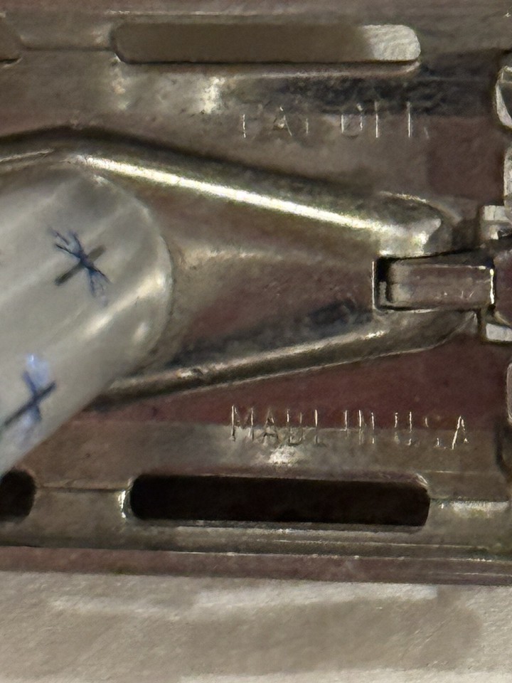 Vintage Lady Gillette Silver & Blue Starburst Double Edge Safety Razor ...