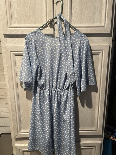 Kirundo Dress Womens Light Blue And White Size Med | eBay