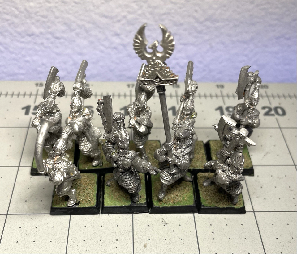 OOP 9x Metal White Lions High Elf Warhammer Classic Elves VTG GW ...