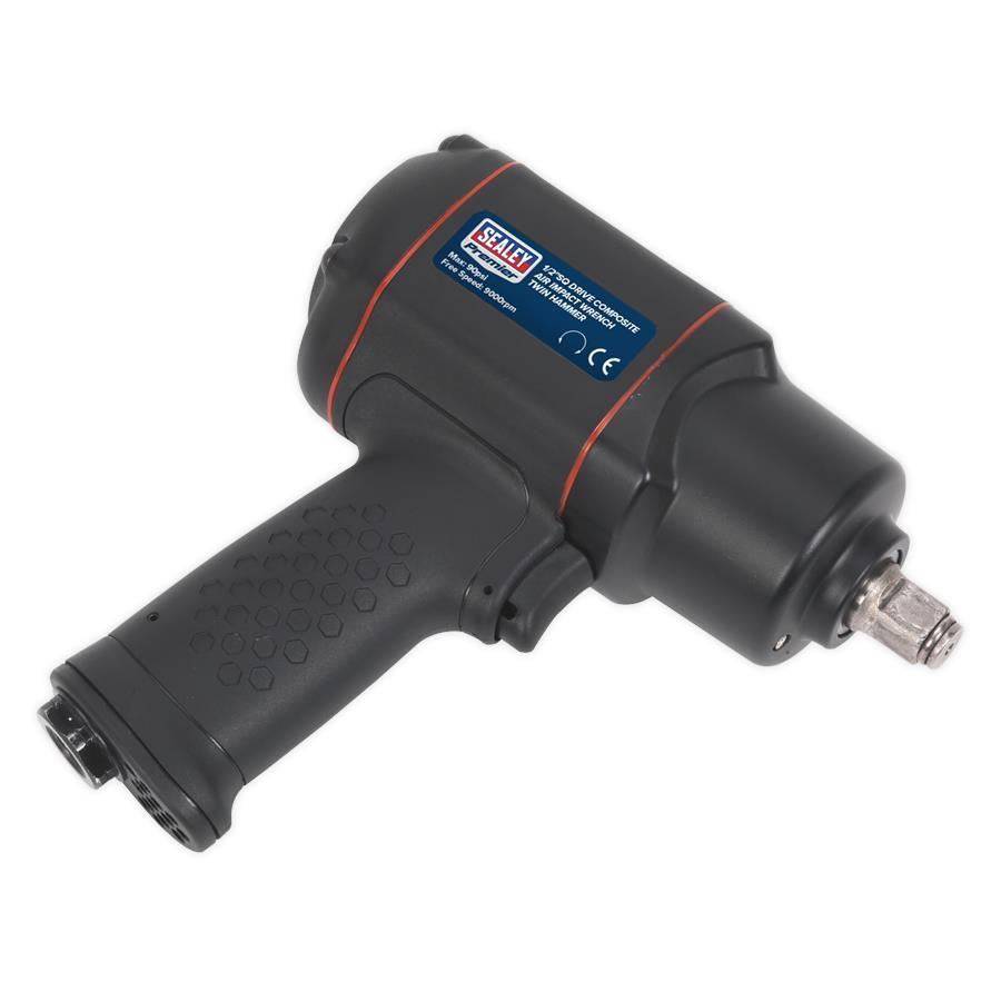 Sealey 1/2" Sq Dr Air Impact Wrench/Socket Gun/Ratchet Drill (1789 Nm ...