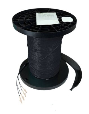 6 Strand w/4 LC (Each End) OM3 Indoor/Outdoor Plenum Multimode Fiber ...