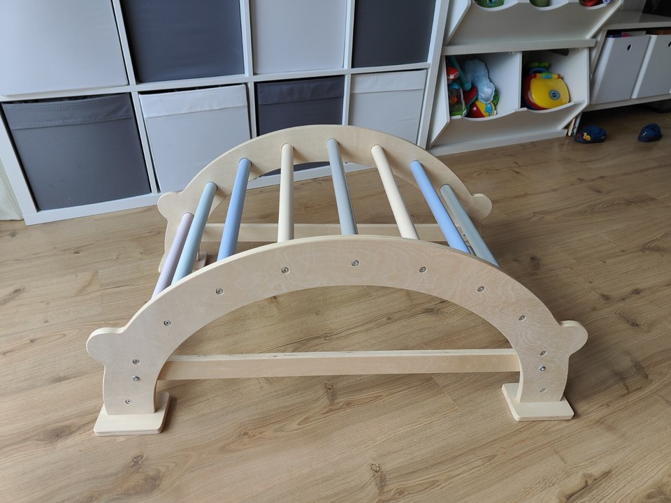 Aldi Little Town Wooden Rainbow Climbing Set | eBay UK