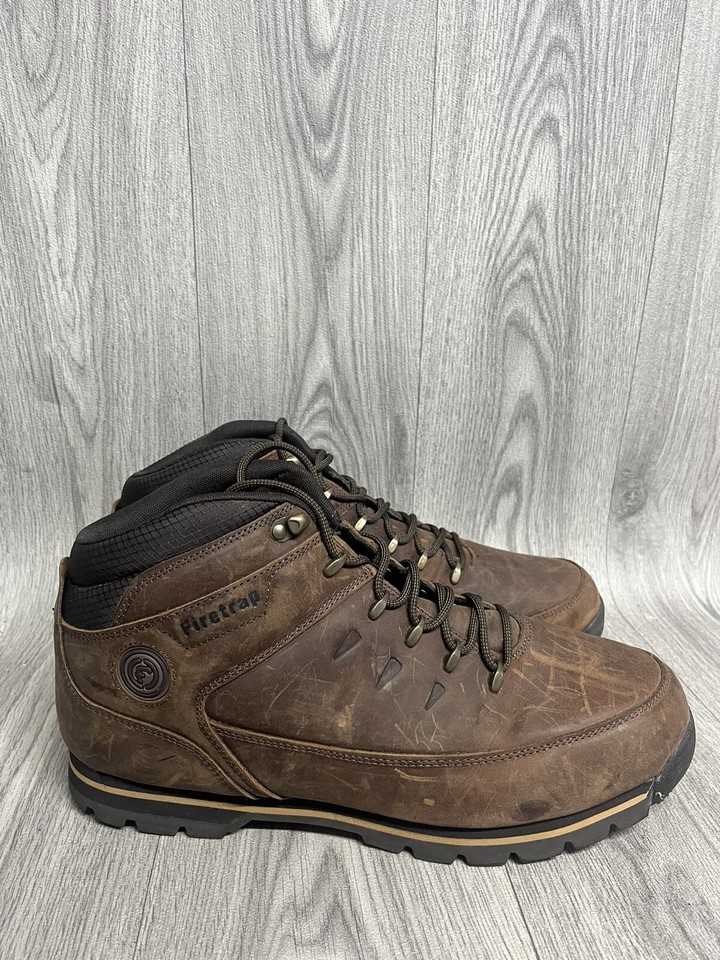 Firetrap Rhino Brown Leather Ankle Boots UK Size 14 Brand New | eBay UK