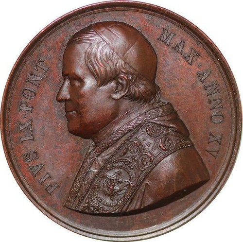 S3377 Medal Pius IX Pont Max An XV Fidei Regula Eccles Fundamentum ...