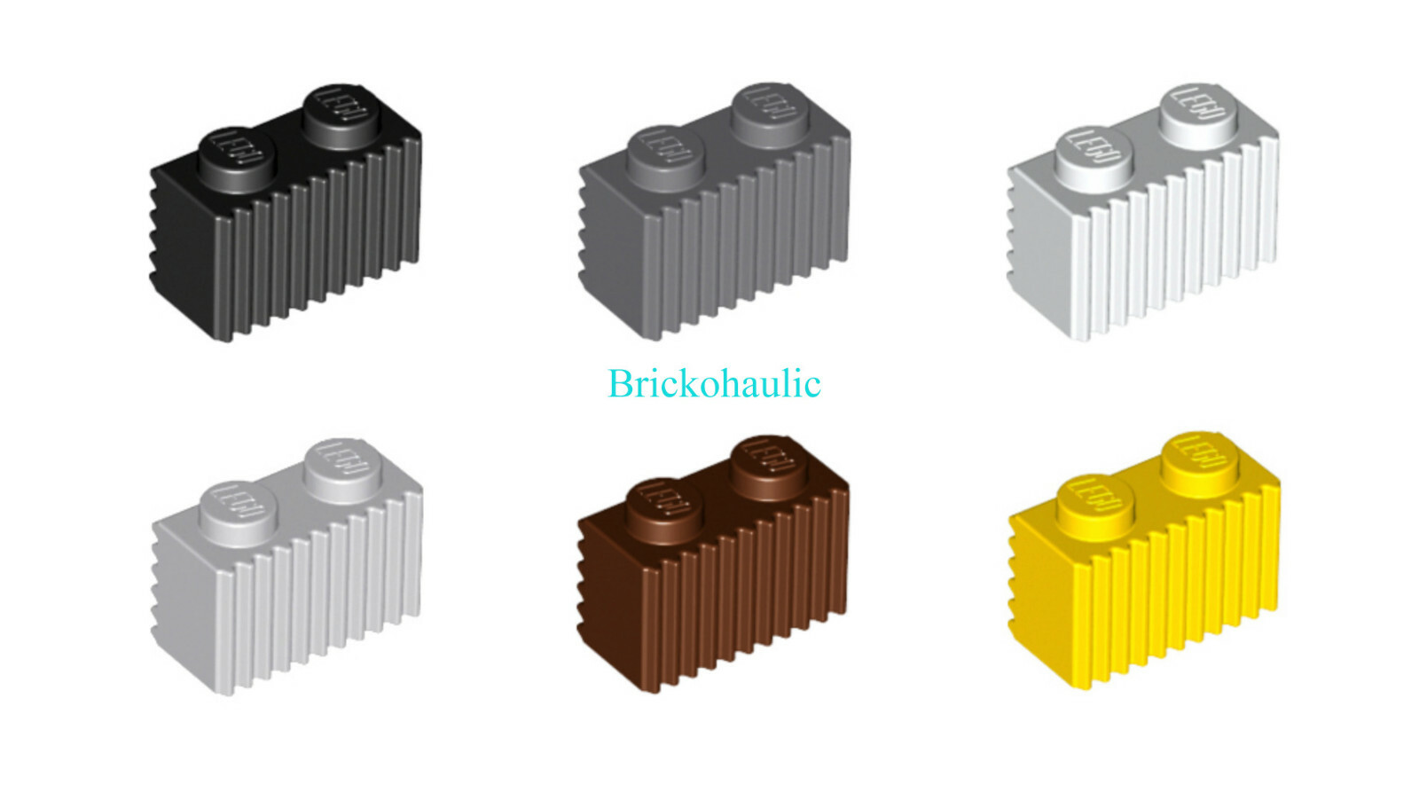 Lego Brick Modified 1 x 2 with Grille (Flutes) Parts Pieces Lot ALL ...
