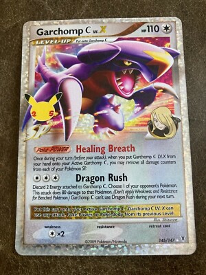Pokémon TCG Garchomp C LV.X Celebrations: Classic Collection 145/147 ...