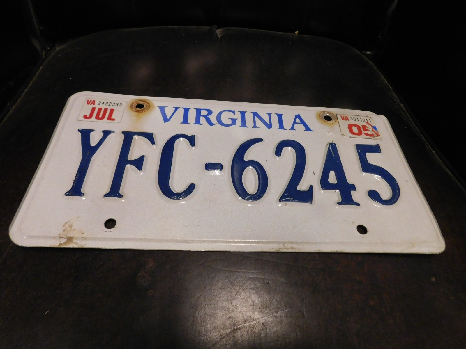 Virginia License Plate VA # YFC-6245 Tag Expired In 2005 | eBay