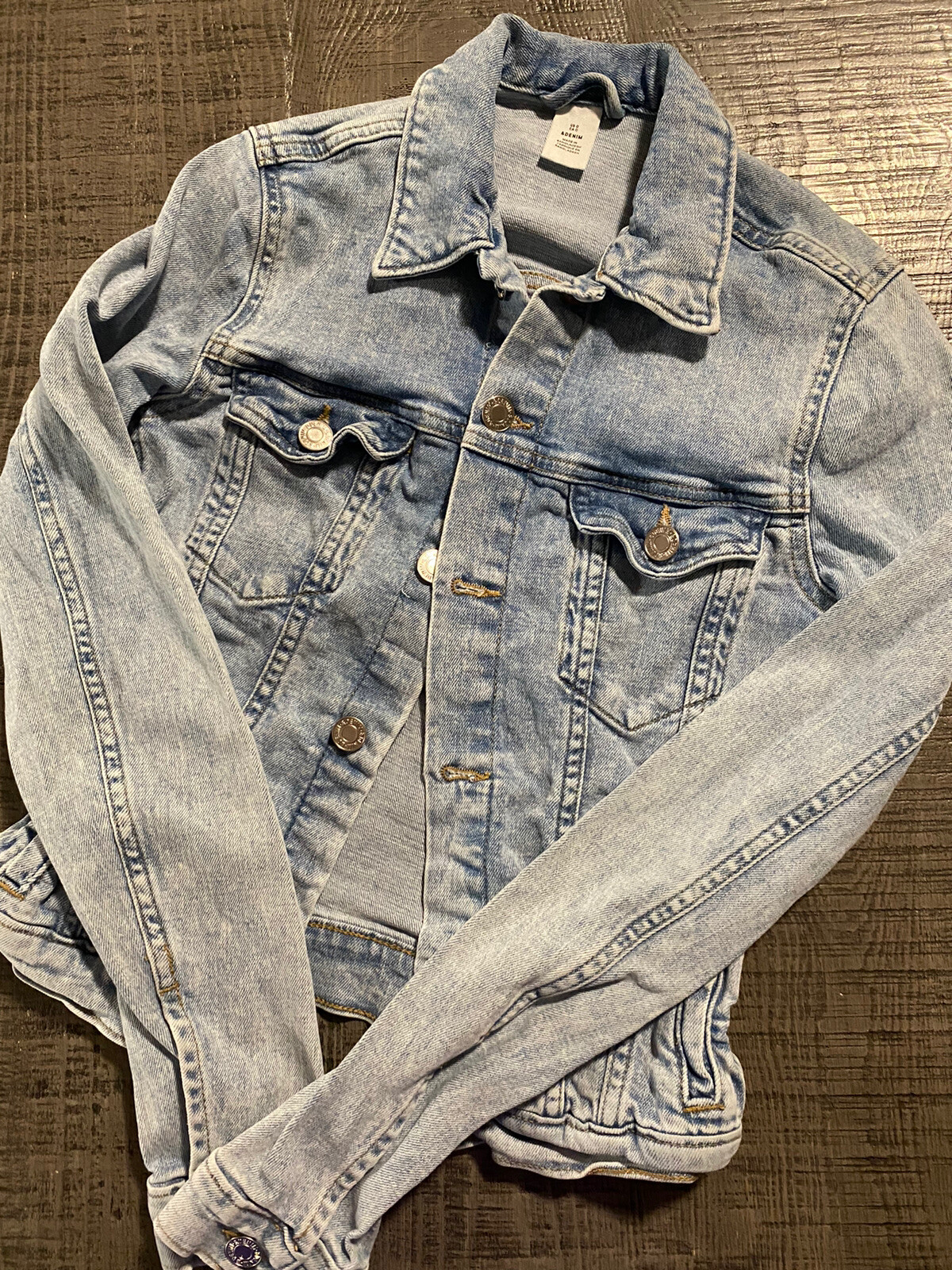 Womens Light Colored Denium Jean Jacket Size 0 - Gem