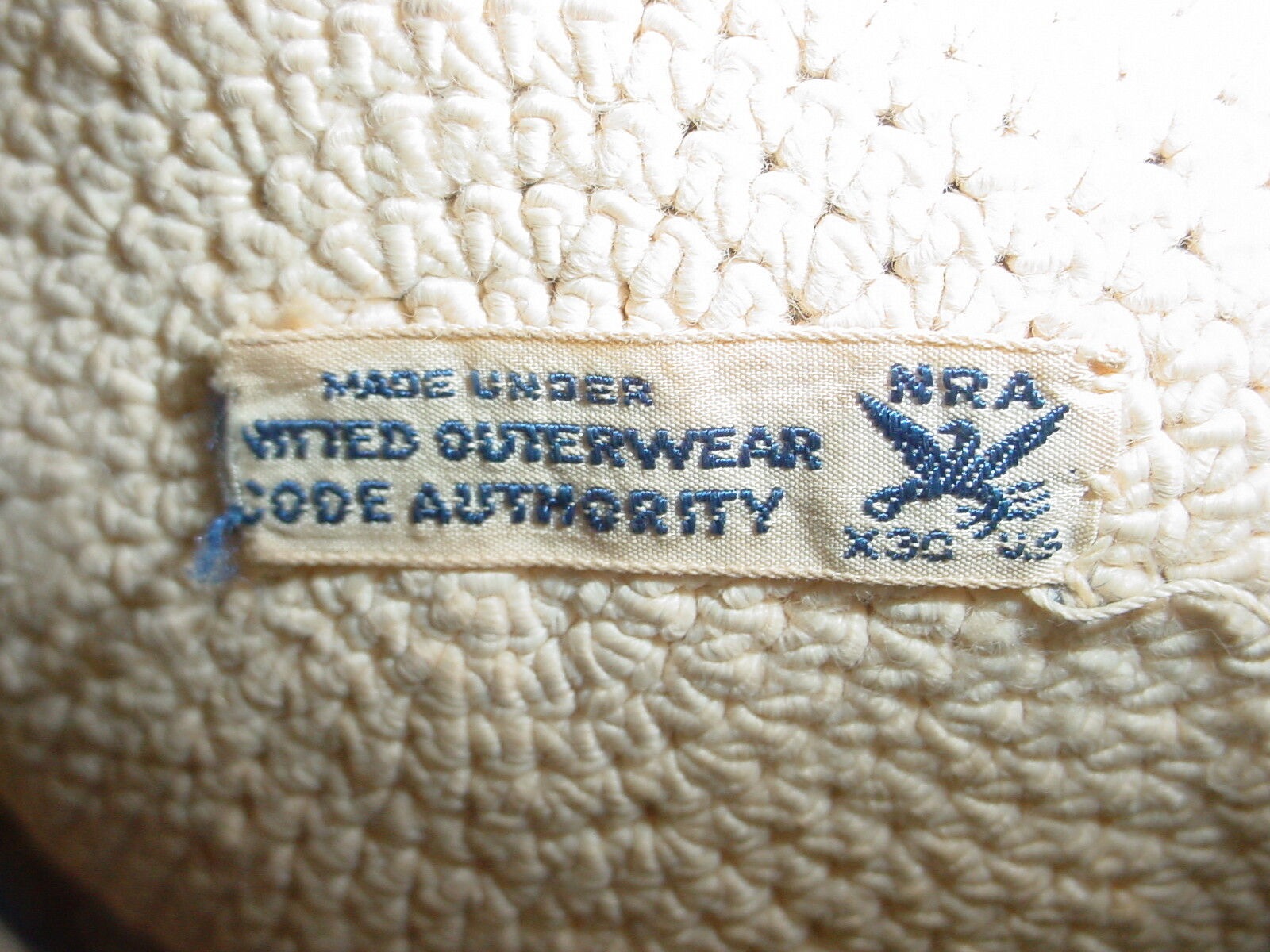 RARE NRA National Recovery Act Roosevelt FDR New Deal Hat W/Label of ...