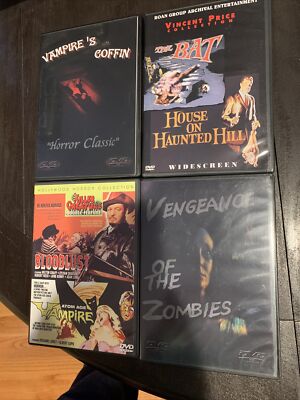 Lot of 4 Horror/Sci-fi Dvds House On Haunted Jill Vampire Zombies ...