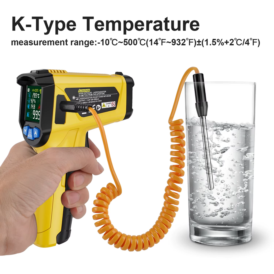 MESTEK Infrared Thermometer 800 Degree or 1472 Fahrenheit High Temperature Meter | eBay
