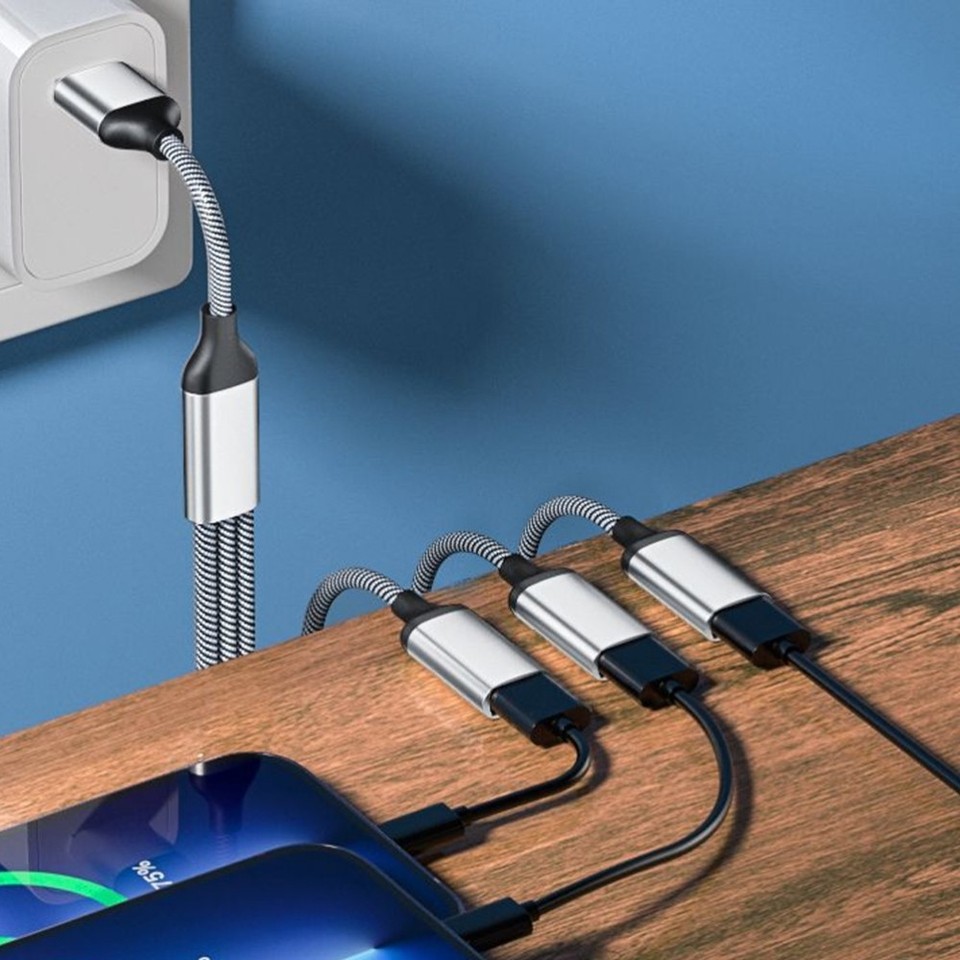 USB 3 Way Cable Splitter 1 Male to 3 Female USB Splitter Hub Portable ...
