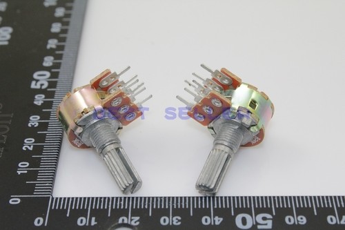 4pcs B20K 20K ohm 6 pin Linear Taper Rotary Potentiometer Pot Linear ...