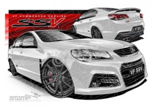 HOLDEN COMMODORE VF SSV REDLINE HERON WHITE BLACK RIMS WING A1 ...