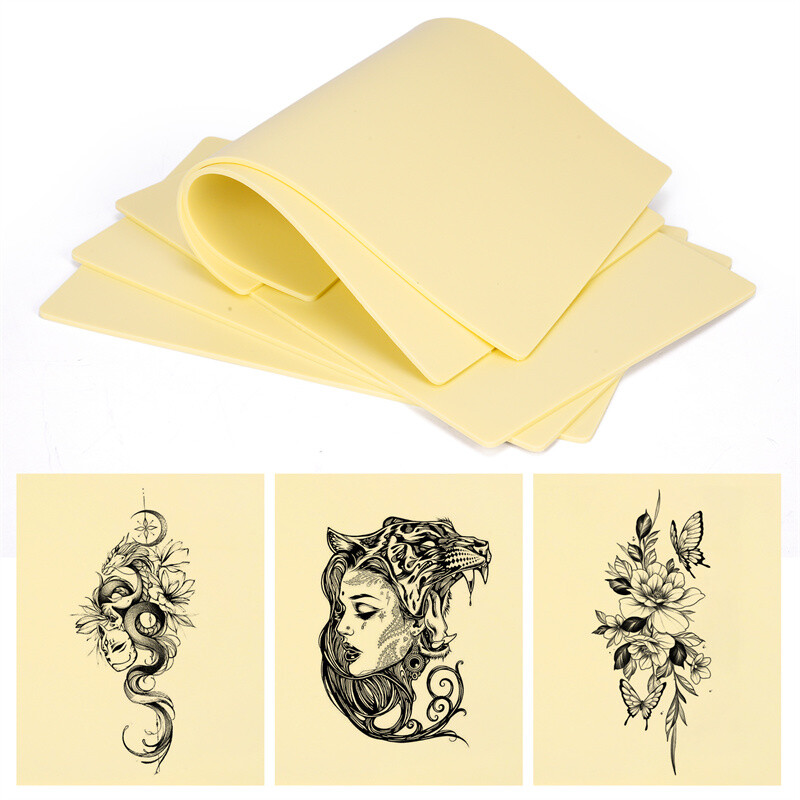 Tattoo Practice Skin 5pcs 12X8" 3Mm Thick Double Sided Tattoo Fake Skin ...