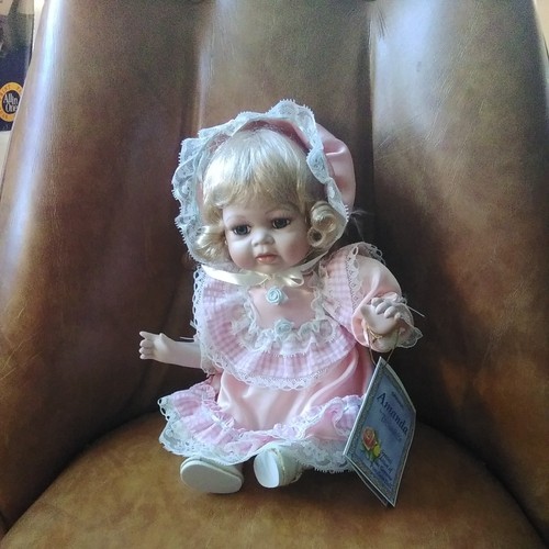 The Amanda Doll Collection by Timeless Treasures Porcelain Doll Blond ...