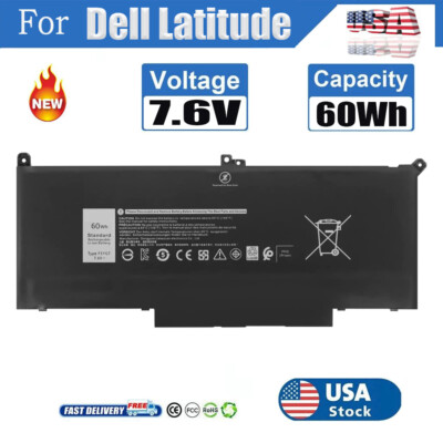 F3YGT Battery For Dell Latitude 12 13 14 E7280 E7480 7480 7490 7380 ...