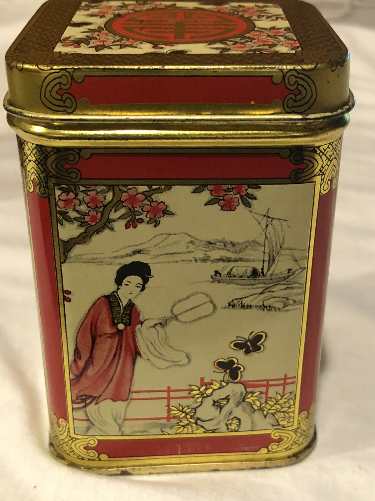 Vintahe Asian Tea Tins Empty Lot Of 3 | eBay