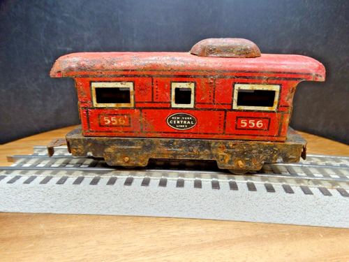 MARX 027 Gauge Pre-War Rusty & Worn NY Central System 556 Red Cupola ...