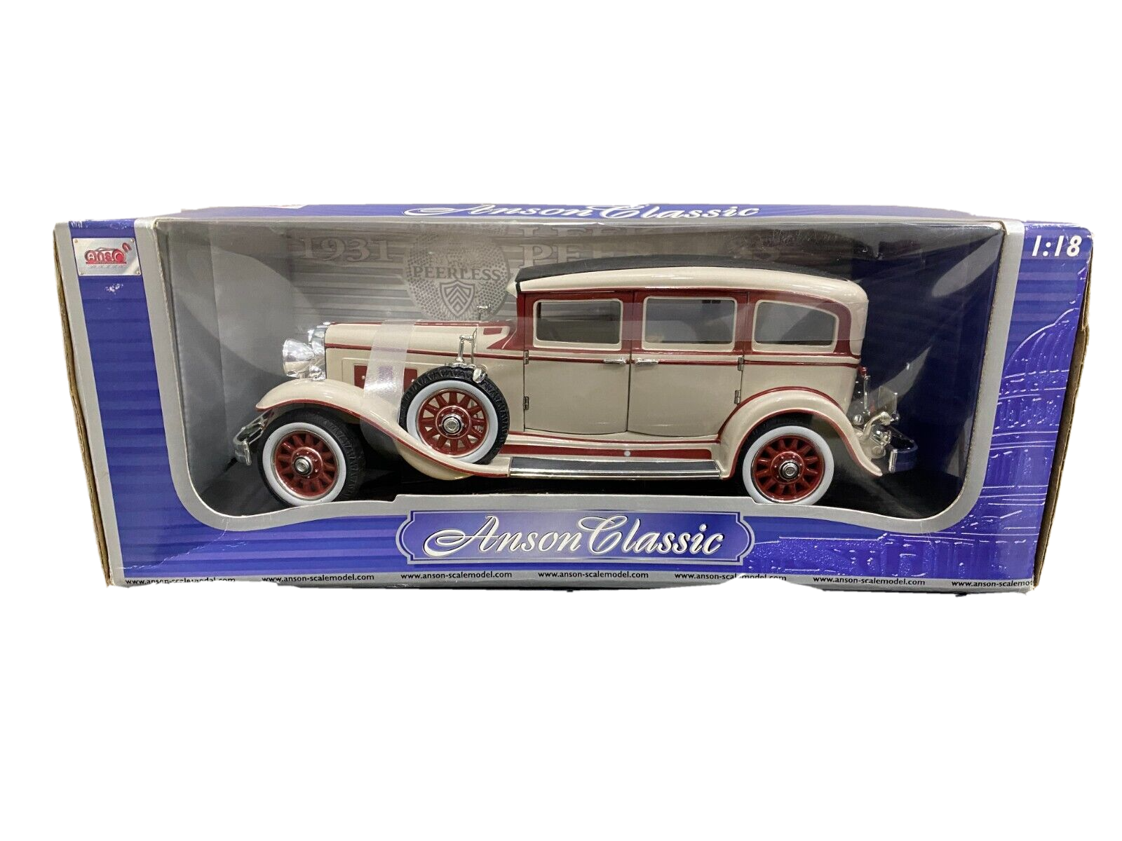 Peerless 1931 Anson Classic Collectible Antique Car 1:18 Scale Die Cast ...