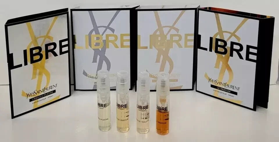 YSL Libre Perfume Samples Spray 4pcs Set (EDT, EDP, Le Parfum, Absolu ...