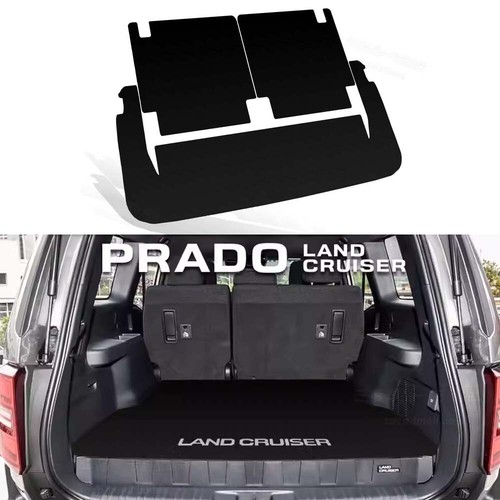 3PC Rear Trunk Mat TPE Plastic Black door Pad Fit 2024 Land Cruiser ...