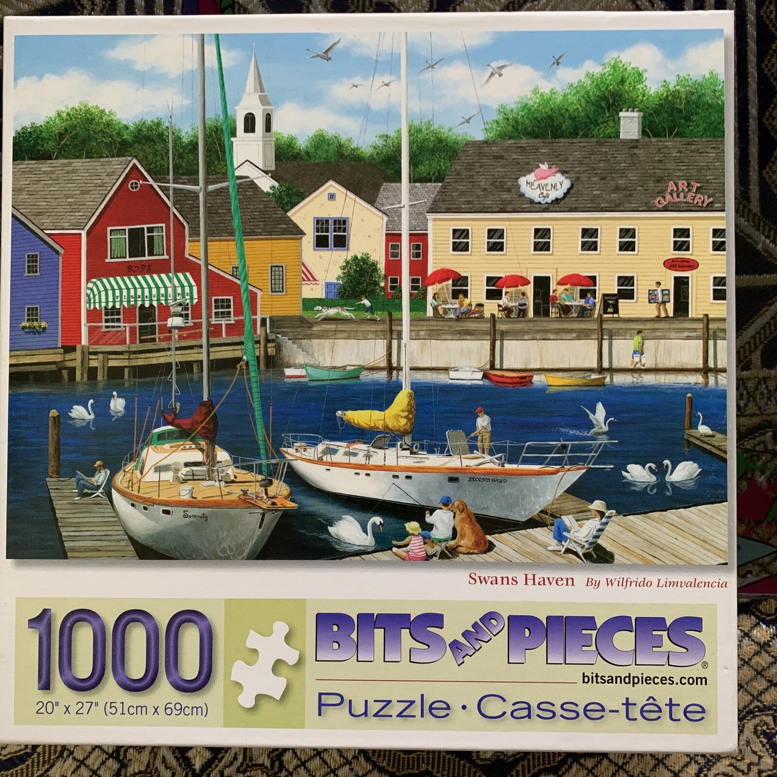 2 1000 Piece Jigsaw Puzzles Bits And Pieces Swans Haven & Heavenly ...