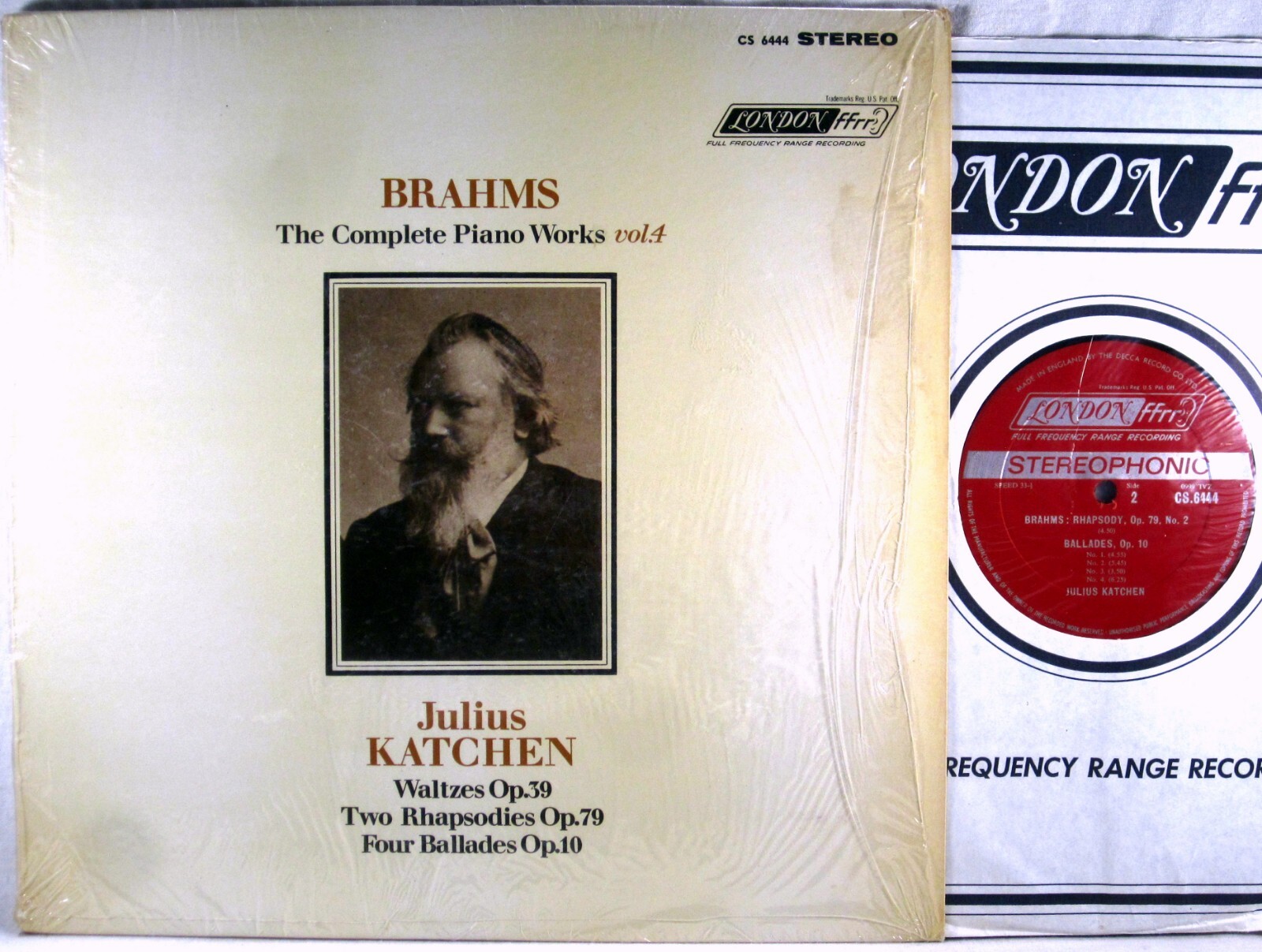 LONDON ffrr UK 1965 ED1 JULIUS KATCHEN Brahms Complete Piano Works Vol ...