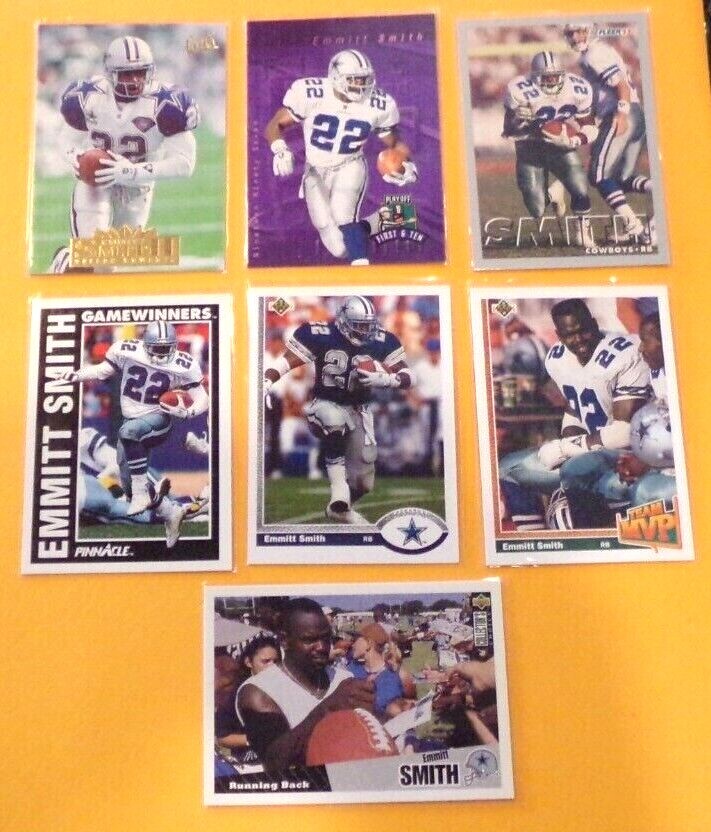 Emmitt Smith Football Cards Dallas Cowboys Lot of 7 | eBay