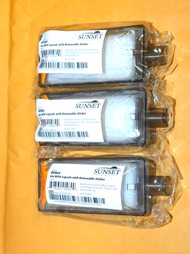Lot of 3 - SUNSET BFH6S 6" HEPA Capsule Filter with Removable Sticker ...