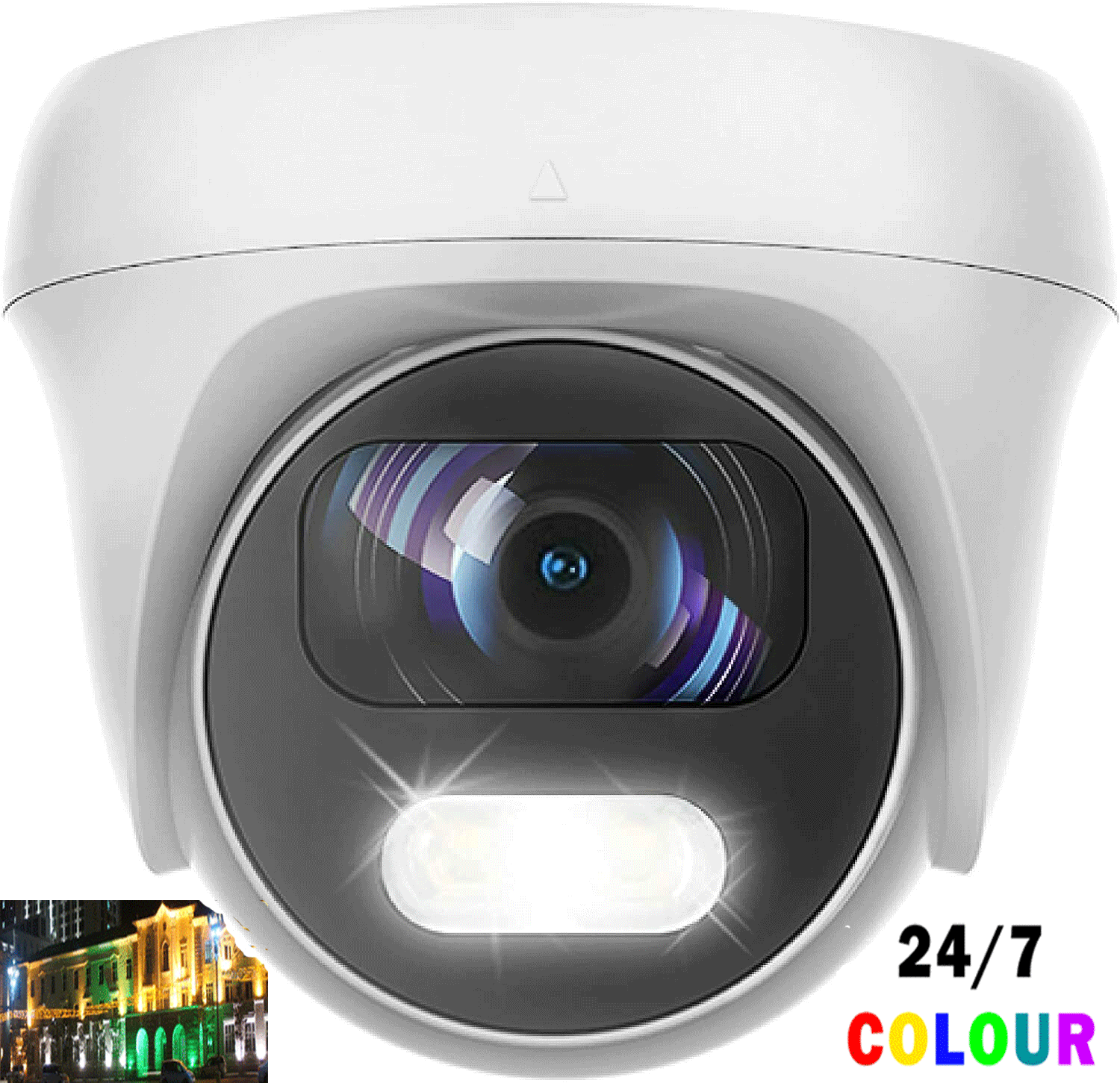 5MP Full HD 24hr full color night vision Hybrid TVI AHD Security camera ...