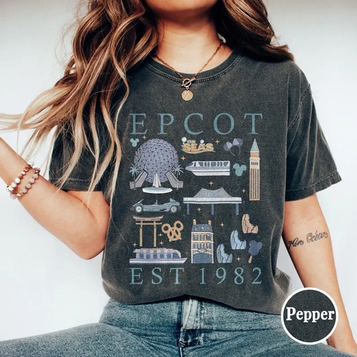 Disney Epcot Since 1982 Disneyworld Pepper Comfort Colors T-shirt | eBay
