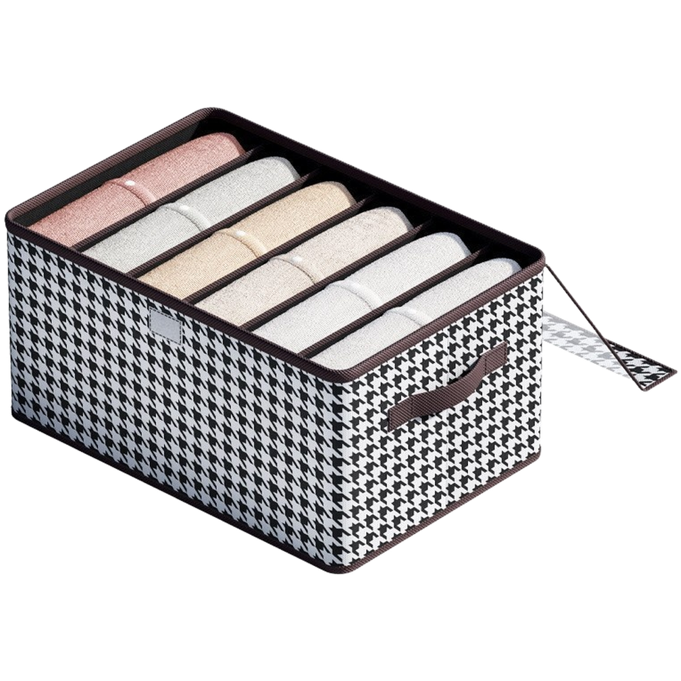 Foldable Fabric Storage Box with Lid and Steel Frame for Clothes 1/2 ...