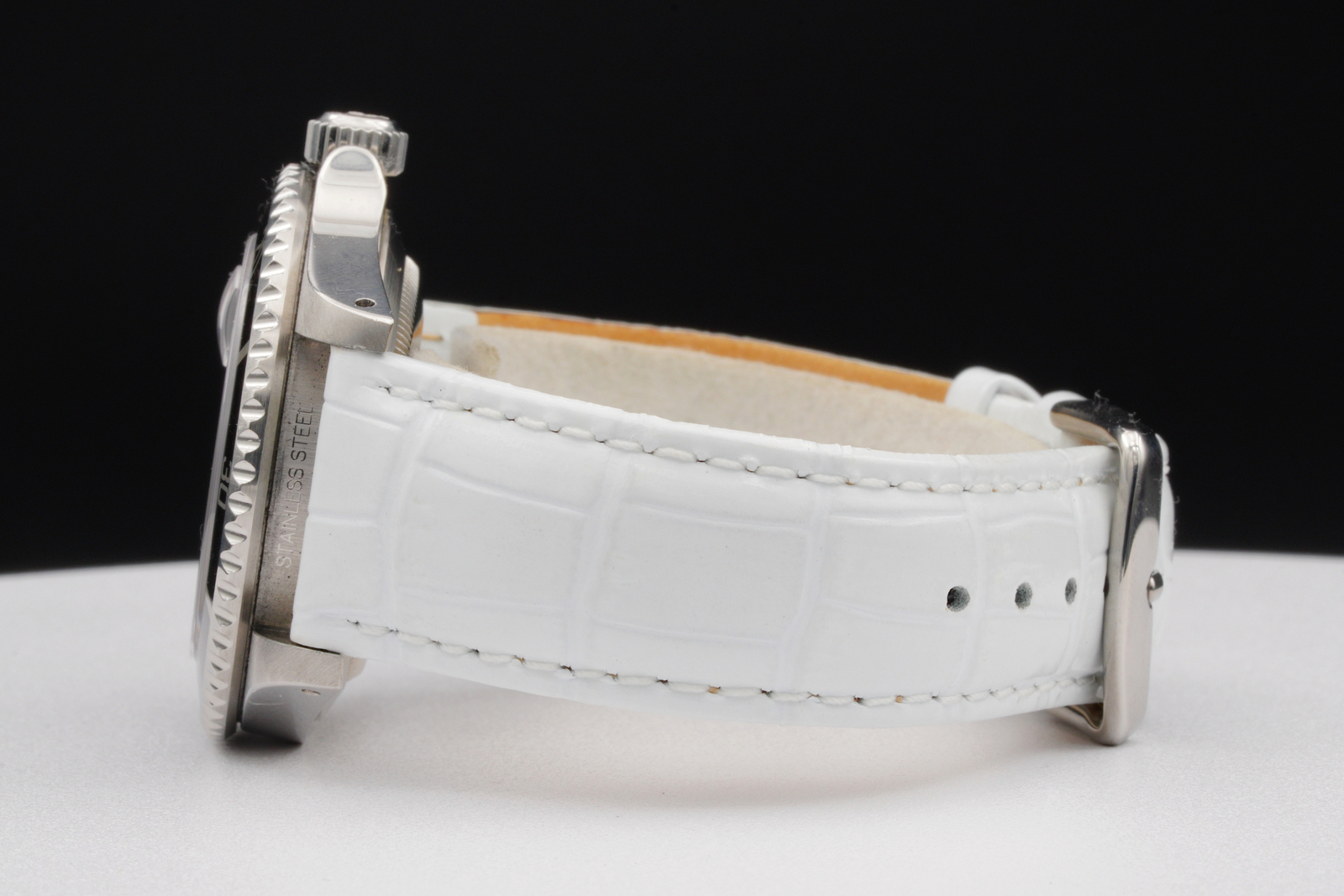 Mens Rolex Submariner Stainless Steel Watch w/ Black Dial & Bezel Date ...