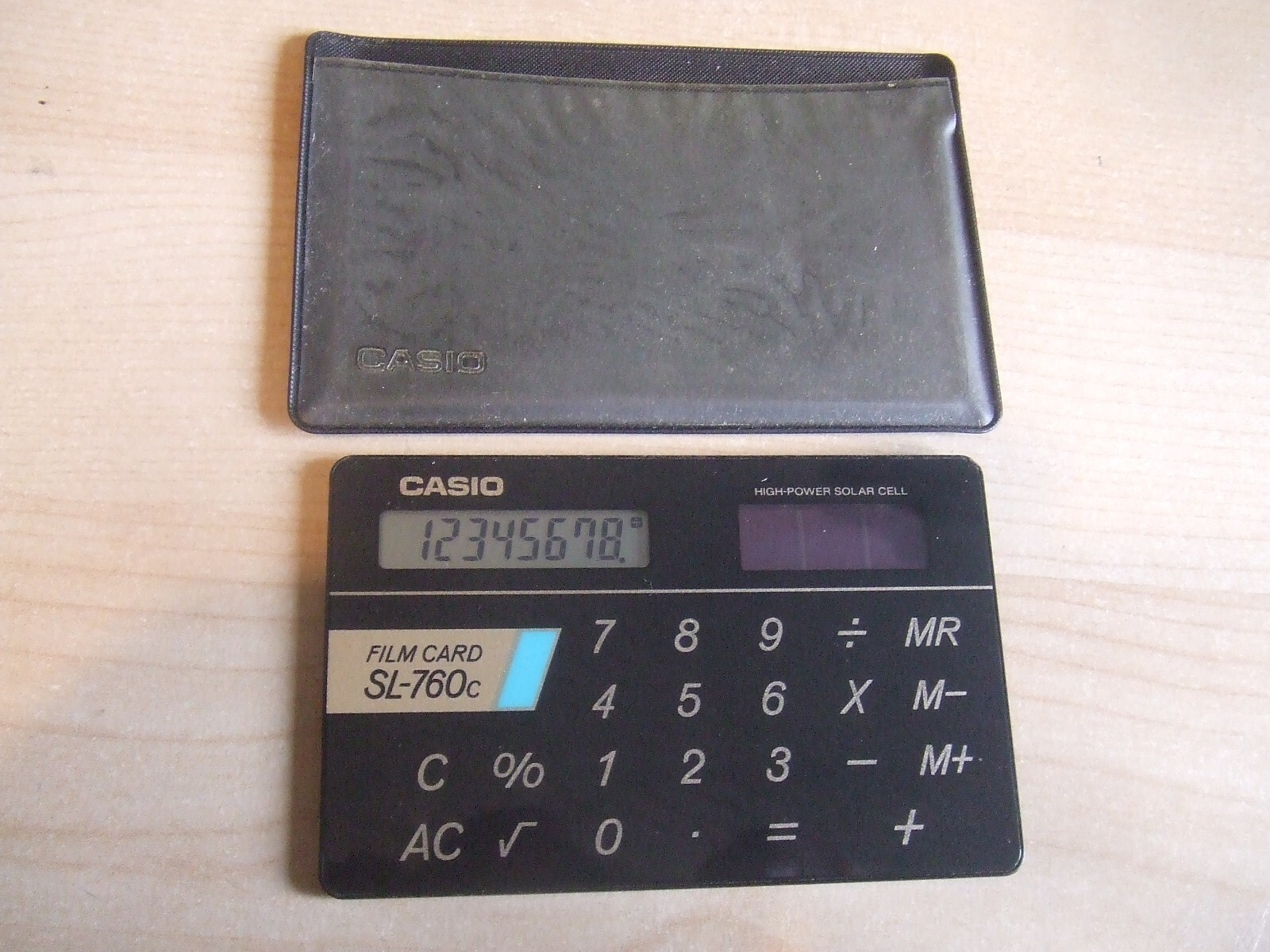 Retro 70s Vintage Casio Sl-760c Film Card Solar Cell Flat Pocket ...