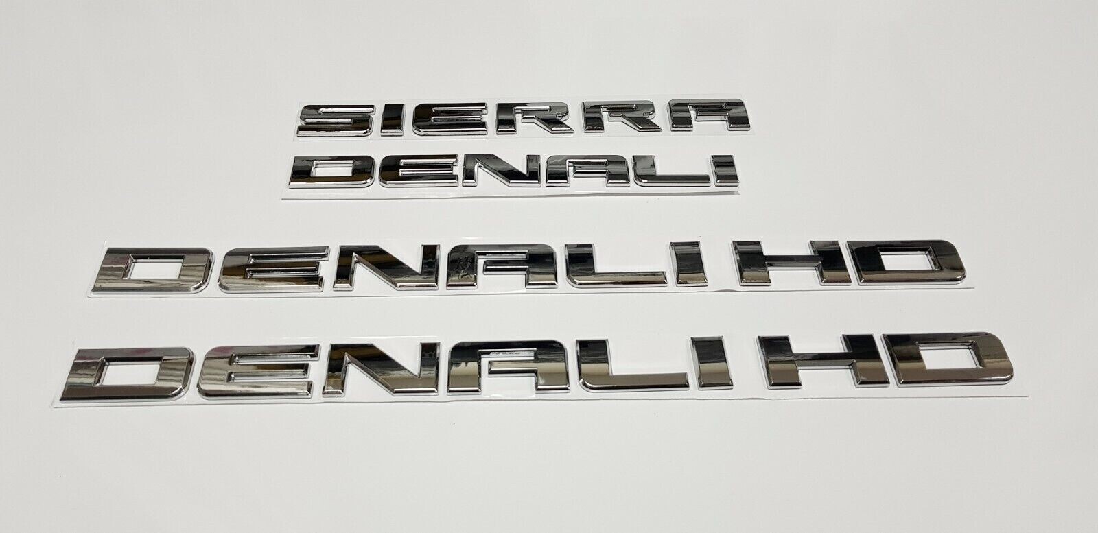 4PCS Chrome GMC SIERRA DENALI HD Duramax 2500HD 3500HD Letters Emblem ...