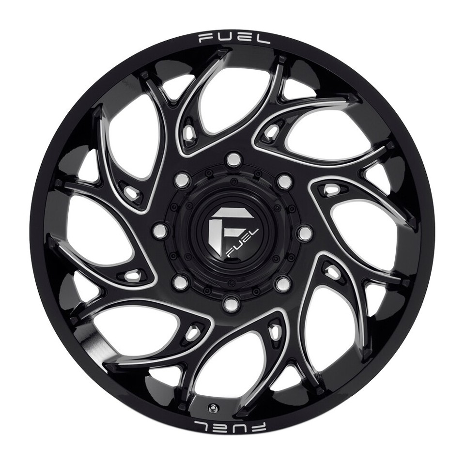 FUEL Runner Dually Front D741 20X8.25 8X200 Offset 105 Black Milled ...