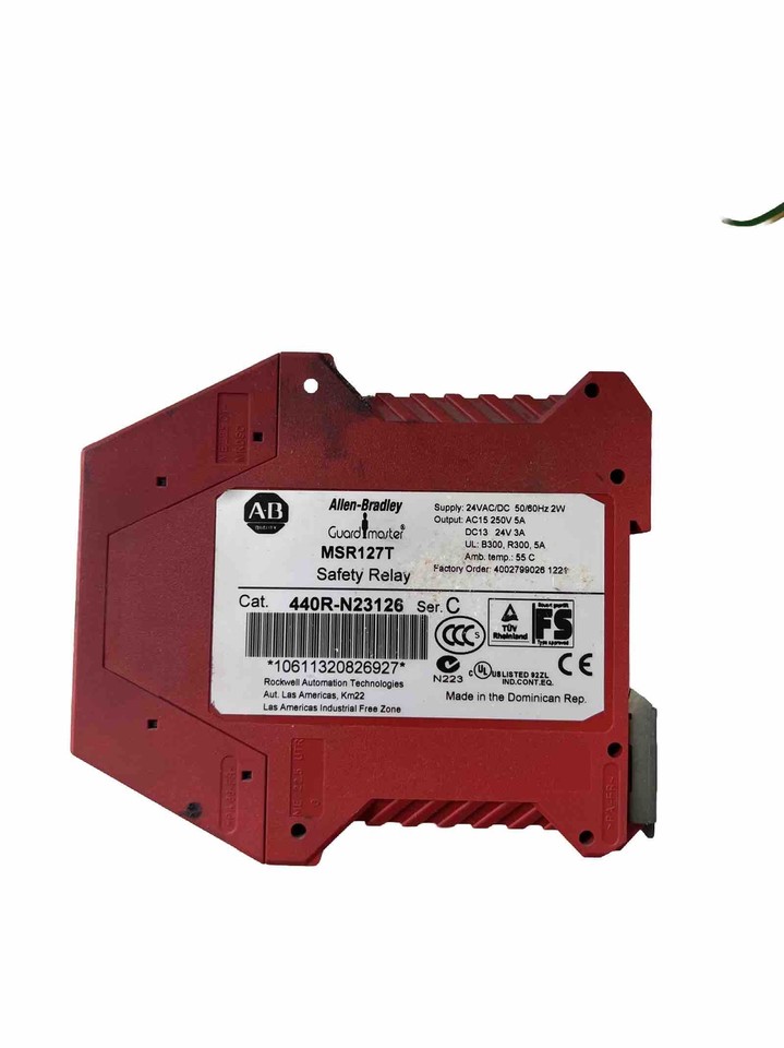 Allen Bradley 440R-N23126 SER C Guardmaster MSR127T Safety Relay 24V ...