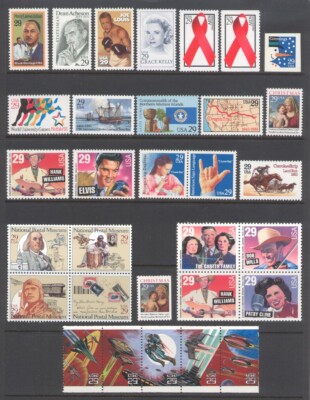 1993 U.S. COMMEMORATIVE YEAR SET *91 STAMPS* INCL WWII SHEET & PRIORITY ...